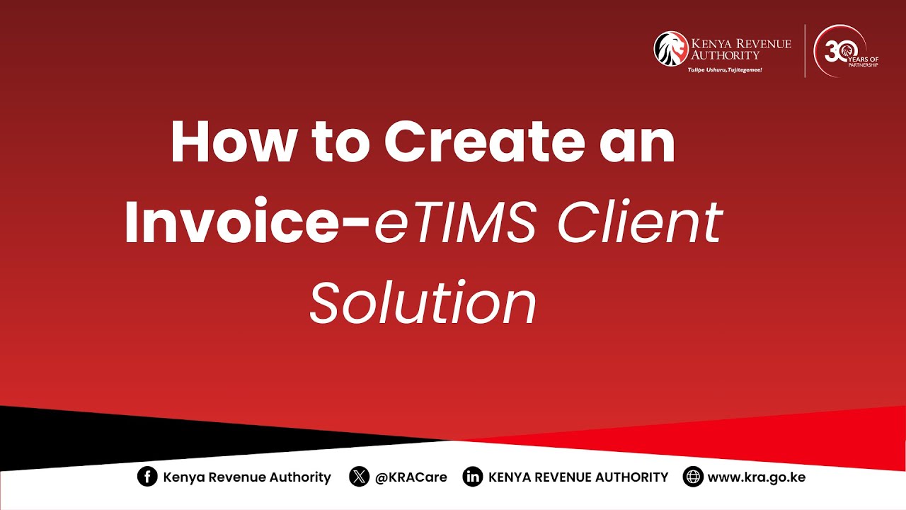 How to Create an Invoice eTIMS Client Solution