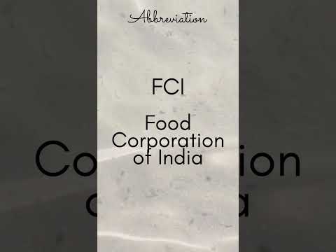 FCI Food Corporation of India