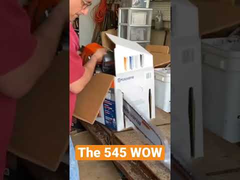 Unboxing the 545 Husqvarna chainsaw
