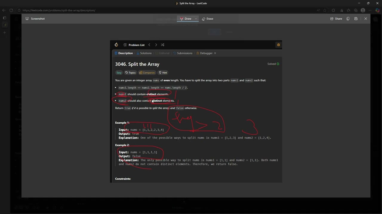 #LeetCode 3046 | Split the Array #Java