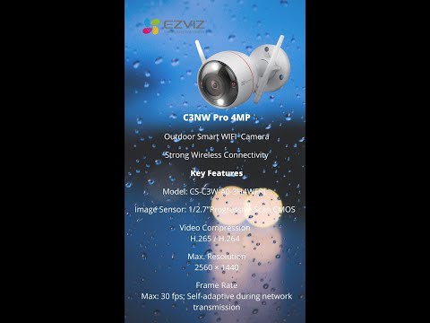 EZVIZ C3W Pro 4MP Smart WIFI Outdoor Security Camera Color Night Vision Two-Way Talk #shorts #short