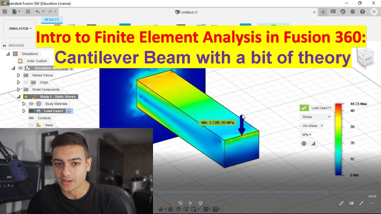 Intro to Finite Element Analysis with Fusion 360 : Cantilever Beam -with a Little Bit of Theory