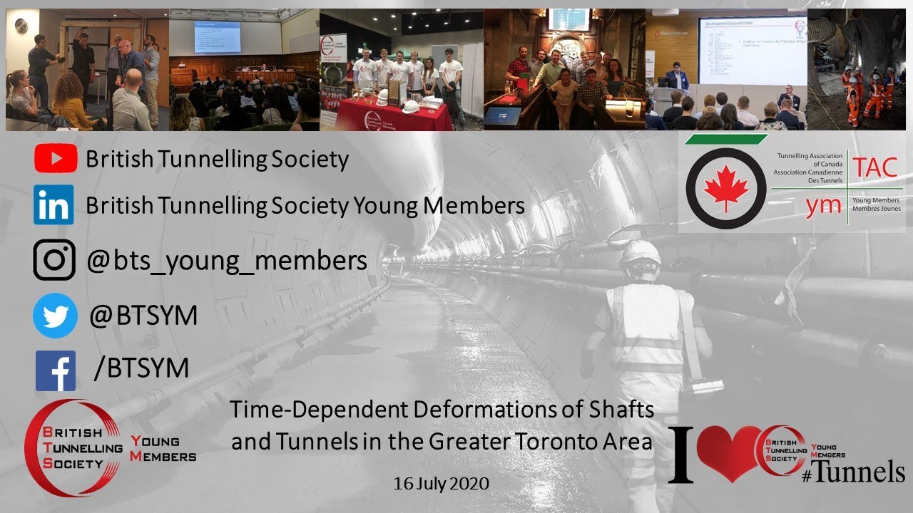 Time-Dependent Deformations of Shafts and Tunnels in the Greater Toronto Area