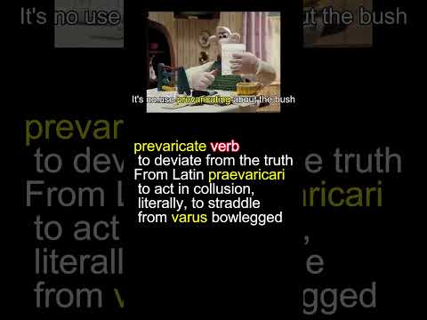 Word of the Day: 'prevaricate' Cinematic Tutorial #vocabulary #educational #shorts