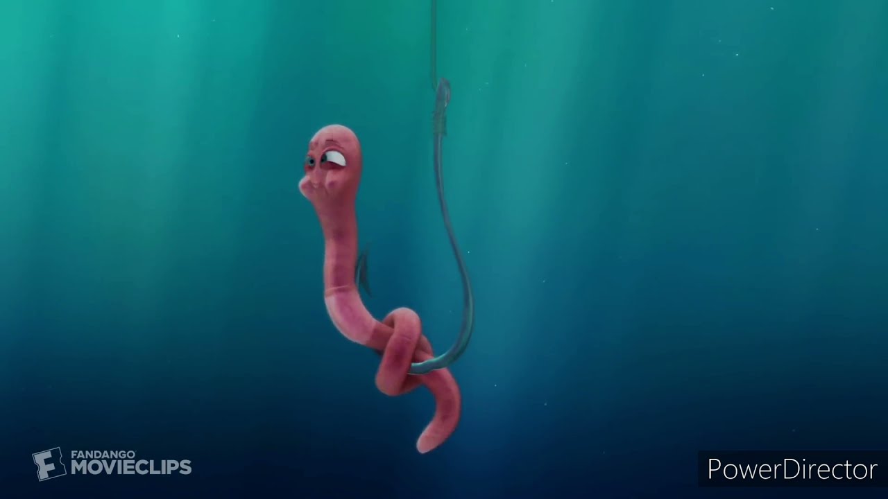 shark tale: worm underwater scene