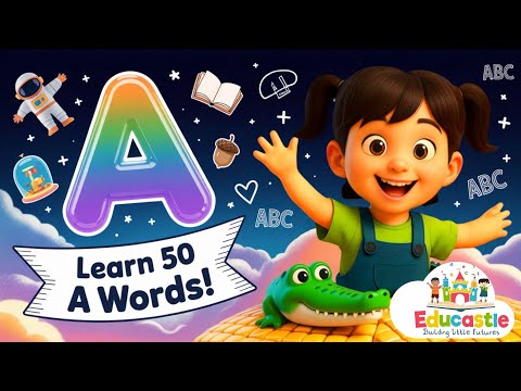Learn the Letter A | 50 A Words for Kids | ABC Phonics: Letter A | Learning Alphabet | Educastle