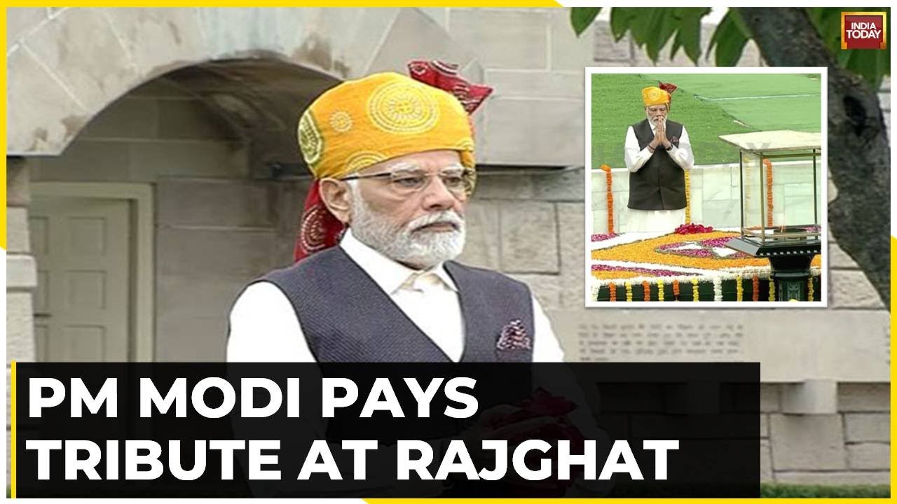 Independence Day 2023: PM Modi Arrives At Rajghat Pays Tribute To Mahatma Gandhi