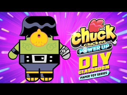 Chuck Chicken - Art & Craft - How to do Dex paper toy - Power Up DIY