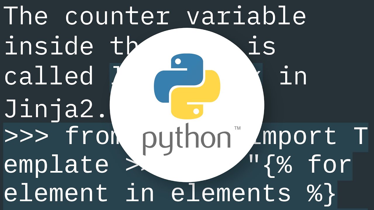 How to output loop.counter in python jinja template?