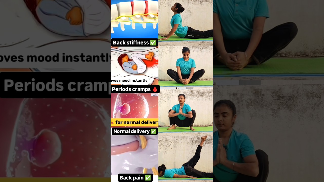 Simple yoga asanas for healthy body ✅✅✅🧘‍♀️🧘‍♀️🧘‍♀️🔥🔥🔥##yogaasanas ##stretching ##