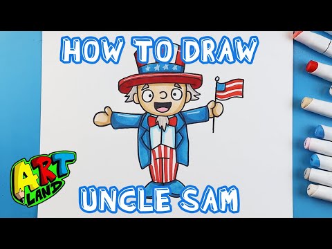 How to Draw CARTOON UNCLE SAM!!!