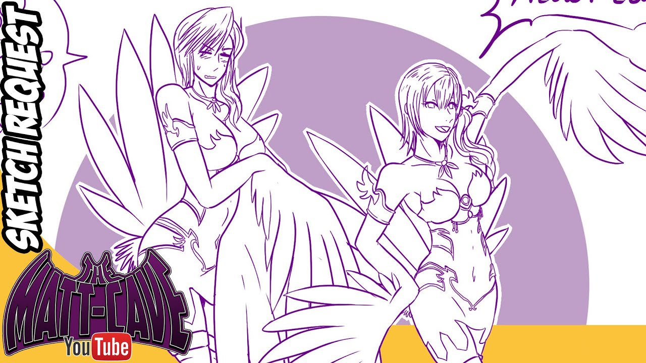 Sketch Request - FFXIII - Lightning and Serah as Chocobo Girl Mascots