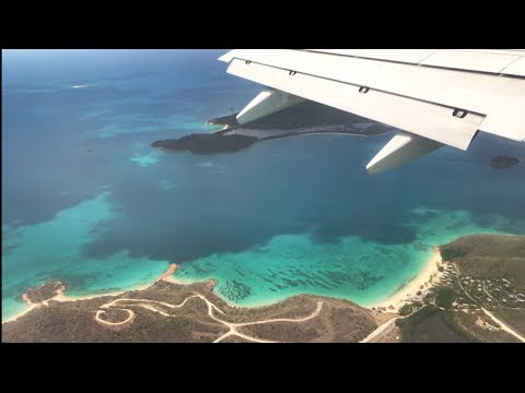 Antigua - part 1: INCREDIBLE Views - Boeing 737 Landing - V.C. Bird International Airport (4k)