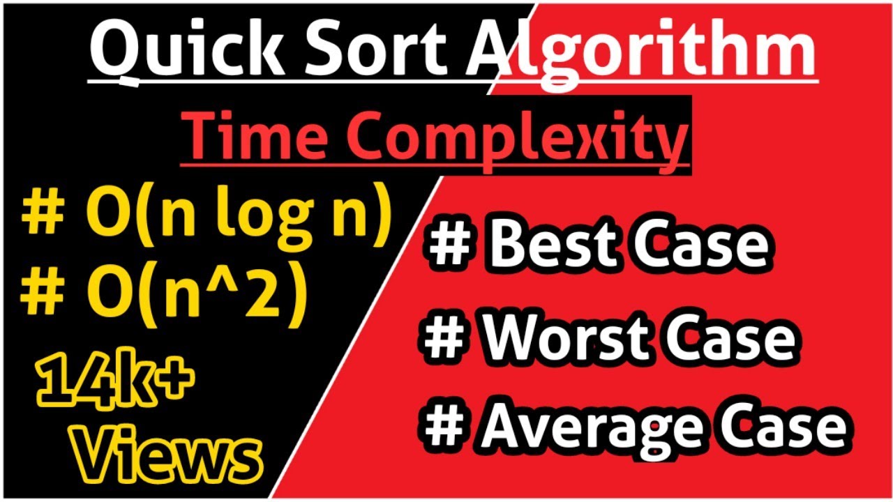 Analysis of Quick Sort Algorithm | Time complexity of Quick Sort Algorithm | O(n^2) | O(n log n)