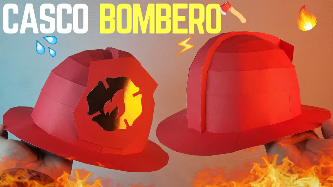 How to Make a Firefighter's Helmet with Cardboard for Kids and Adults | Momuscraft