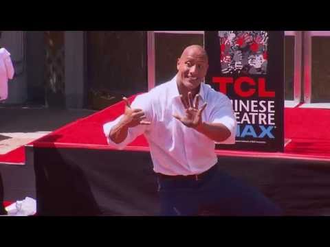 DWAYNE JOHNSON: CHINESE THEATER HANDPRINTS! (Reel Clip)