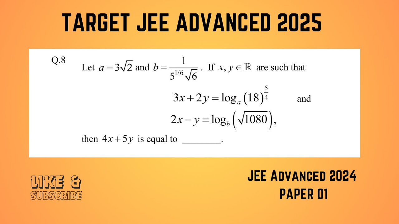 JEE ADVANCED 2024 PAPER 01 QN 08 SOLUTION