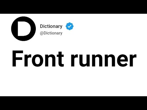 Front runner Meaning In English
