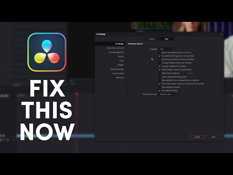 My MUST CHANGE DaVinci Resolve Settings (Pro Tips)