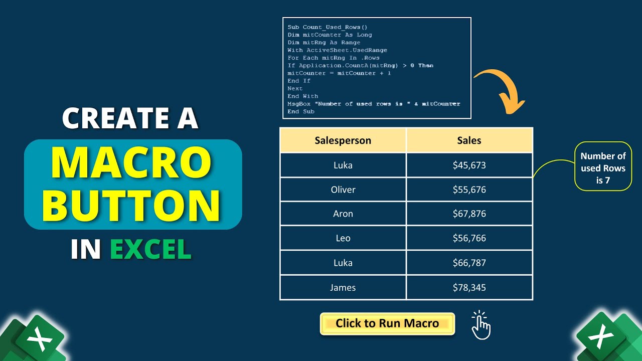 How to Create Macro Button in Excel