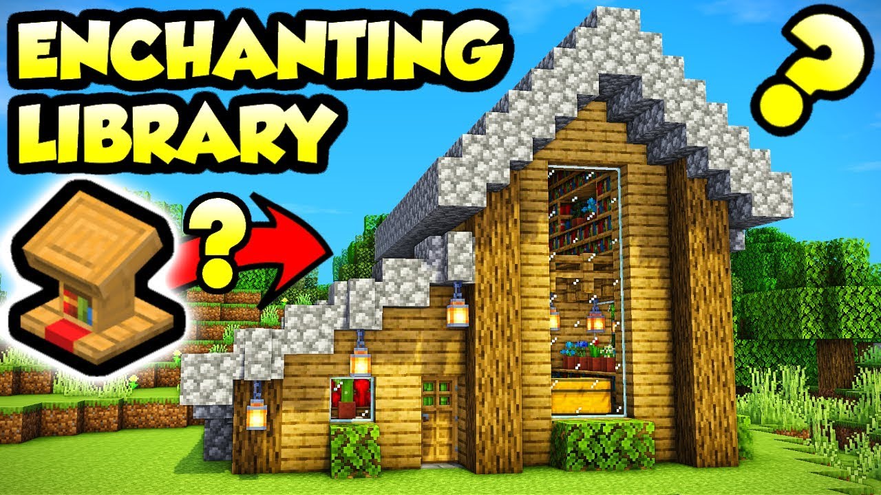 Minecraft Enchanting Library With a BIG Secret Tutorial (How to Build)