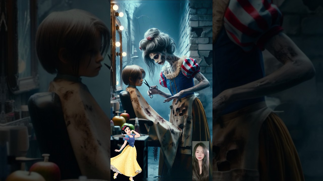 Princess as a hairdresser ❤️ whose princess salon do you want to visit? #shorts #princess