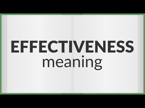 Effectiveness | meaning of Effectiveness