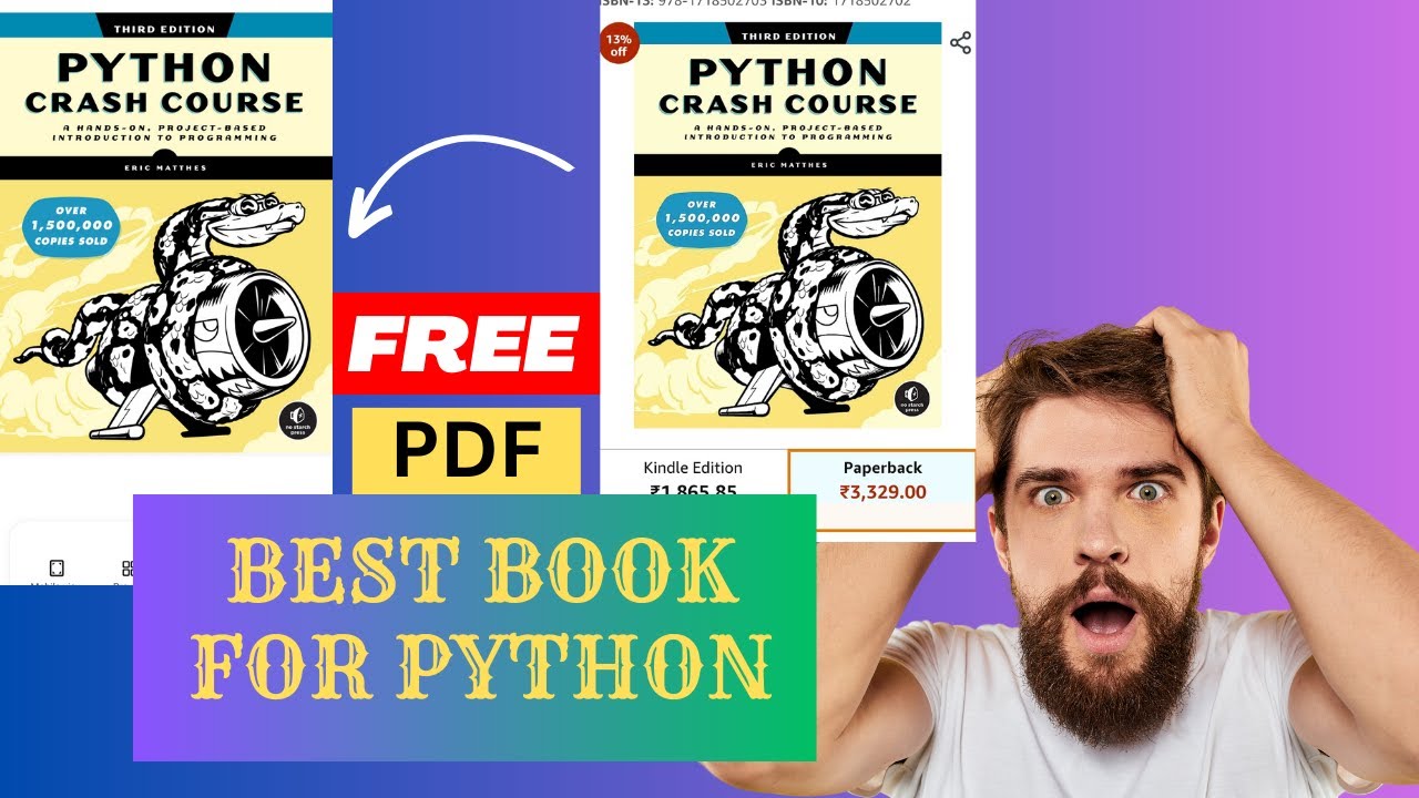 Python Crash Course , 3rd edition free pdf || author name : Eric Matthes  || Best Python book 2023