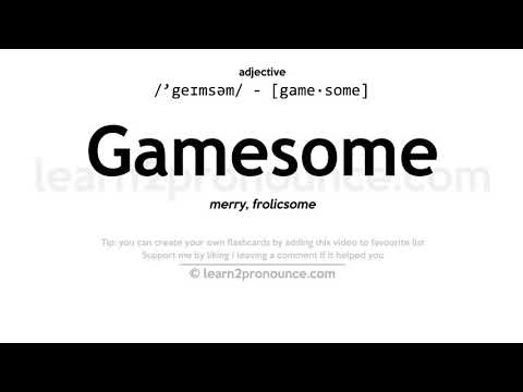 Pronunciation of Gamesome | Definition of Gamesome