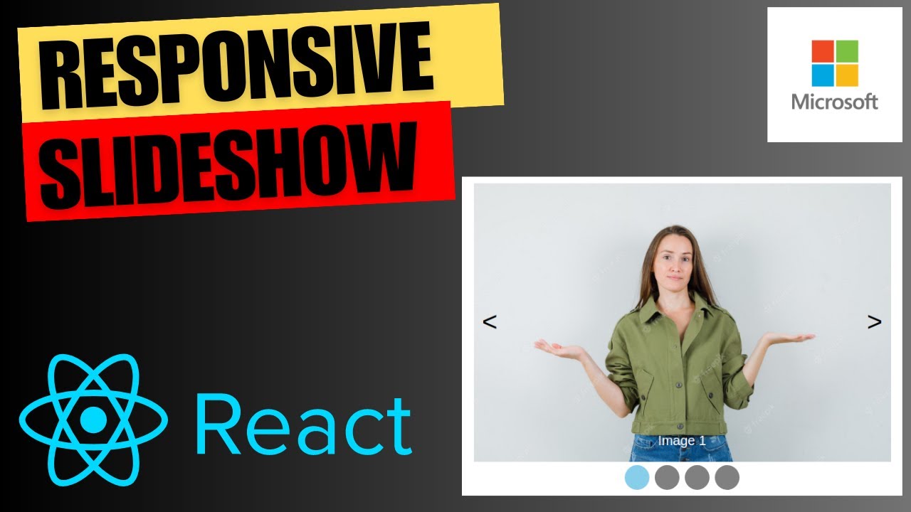 Responsive slideshow in Reactjs | React machine coding question - 63