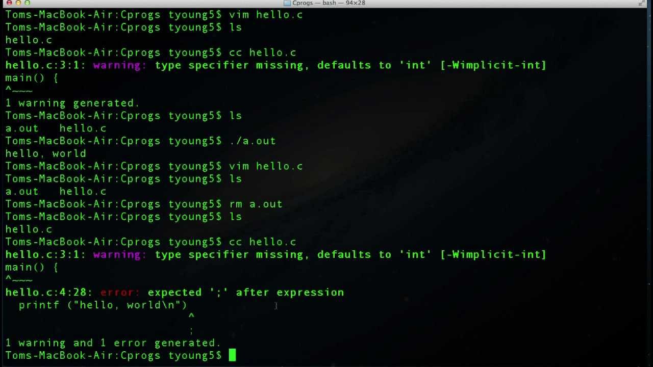 How to Program in C: Lesson 1 - Your First Program