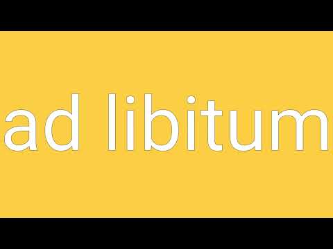 Ad Libitum Definition & Meaning