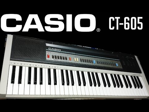 Casio Casiotone CT-605 1980s Keyboard (Black / Beige) | Reverb