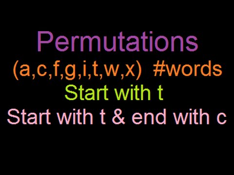 Permutations : Words starting and ending with a particular letter : Solved Example 5/6