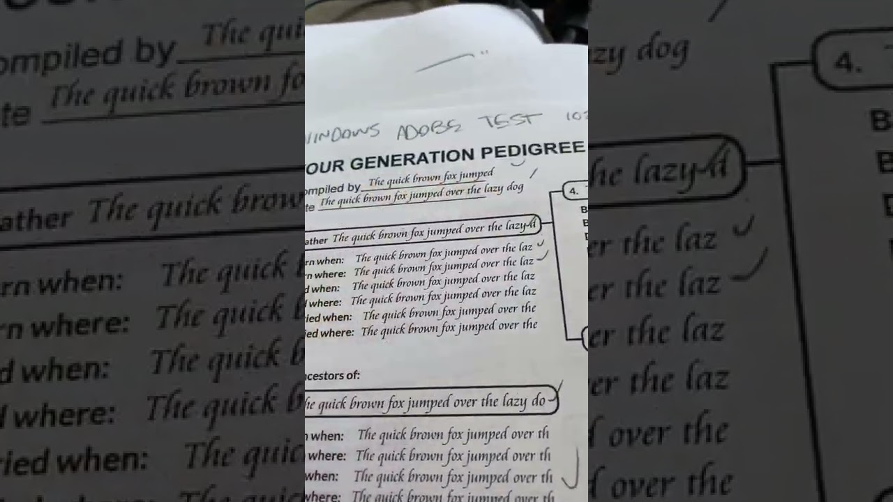 Fillable genealogy PDF update: new open source cursive font!￼