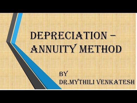 How to Calculate depreciation using Annuity Method Video Lecture ...