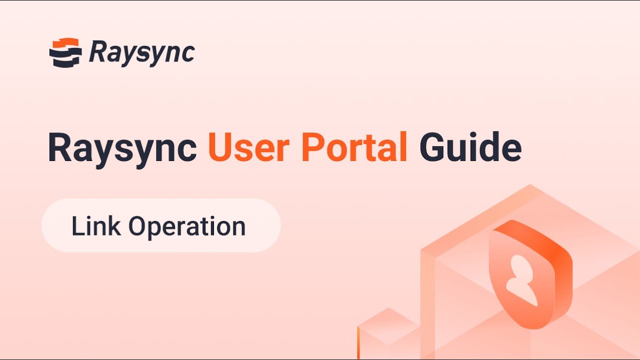 Raysync User Portal Guide - Link Operation