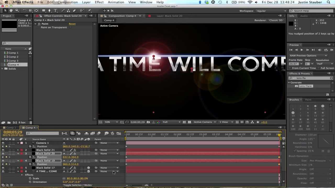Tutorial: Dramatic Trailer Text
