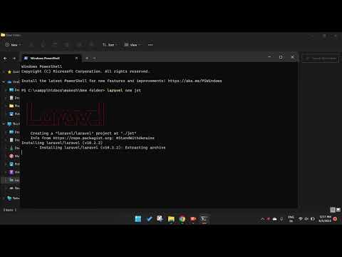 create project in laravel (Command)