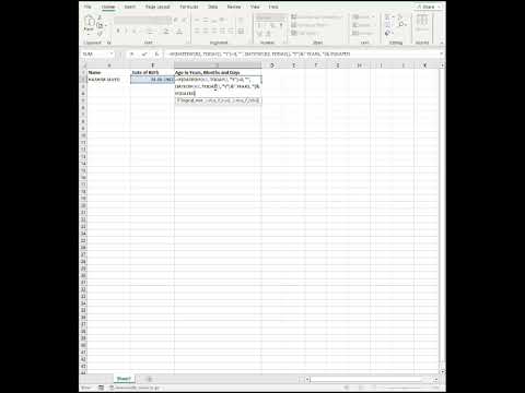 Calculate Years, Months and Days from Date of Birth
