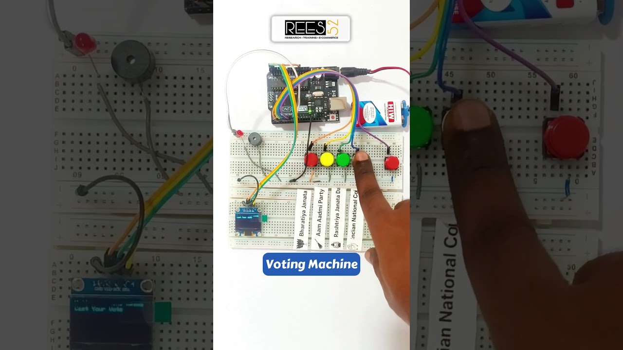 Make Your Voting Machine EVM using arduino #arduino #stemkit #arduinoproject #diy #tech #viral