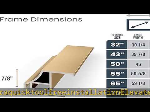 Frame My TV Deco TV Frames Alloy Scoop - Pale Gold Bezel Compatible ONLY with Samsung The Frame TV