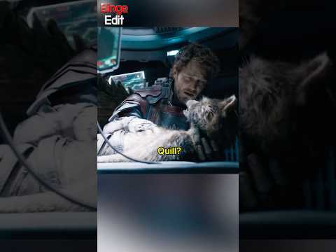 Quill breaks down in tears over Rocket’s death.II Guardians of the Galaxy 3 #gotg3 #series #marvel