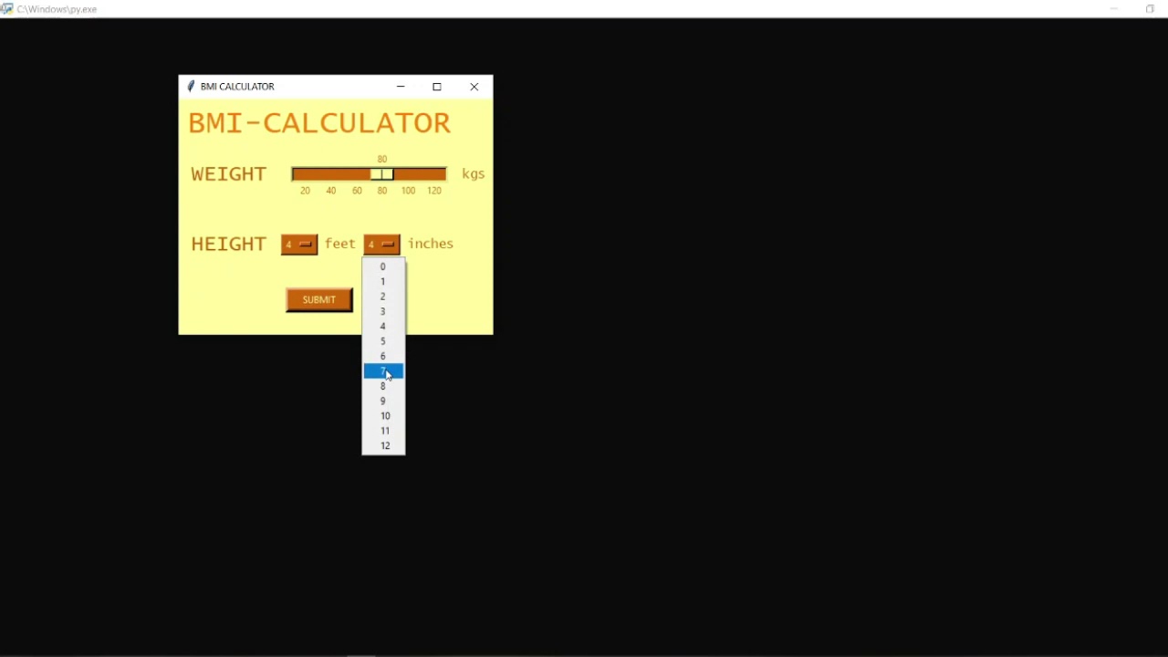 Simple BMI Calculator In Python With Source Code | Source Code & Projects