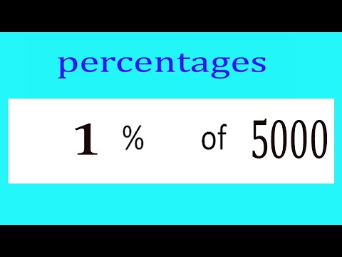 Percentages 1 Percentage(%) of 5000