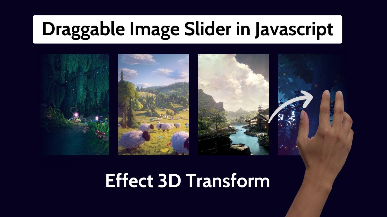 Create A Draggable Image Slider in HTML CSS & JavaScript | Effect 3D Slider