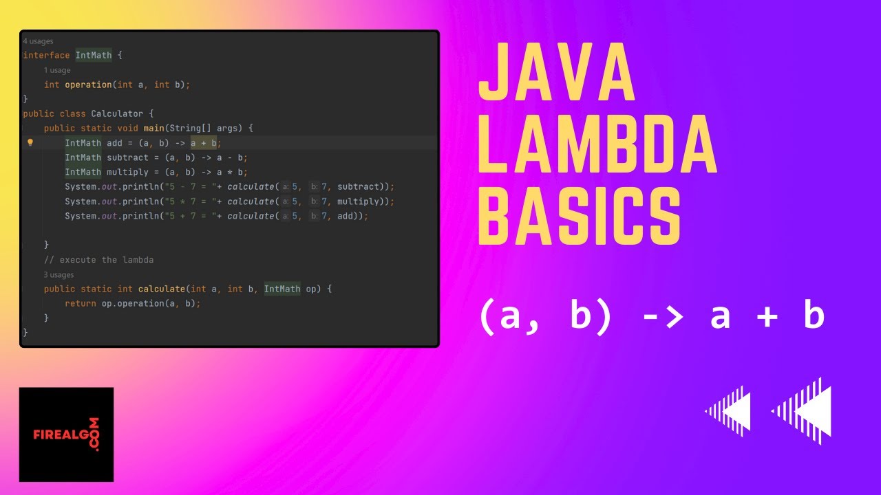 Lambda Expression in Java -  Full Simple Tutorial (2023)