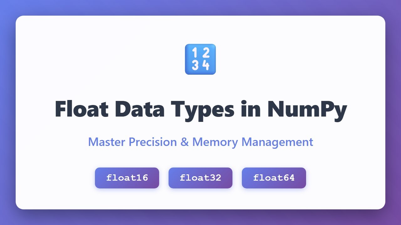 NumPy Float Data Types: float16 vs float32 vs float64 Explained with Examples