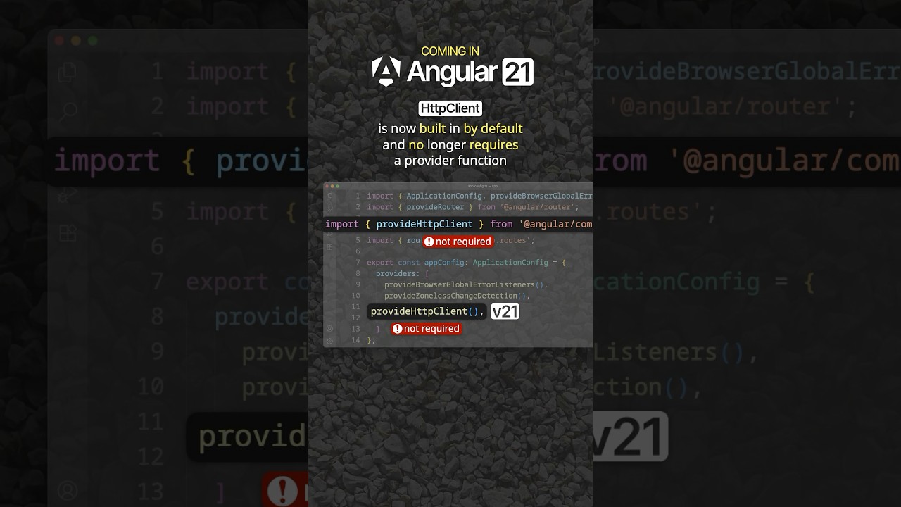 New in Angular 21: HttpClient Built In by Default #angular #angular21