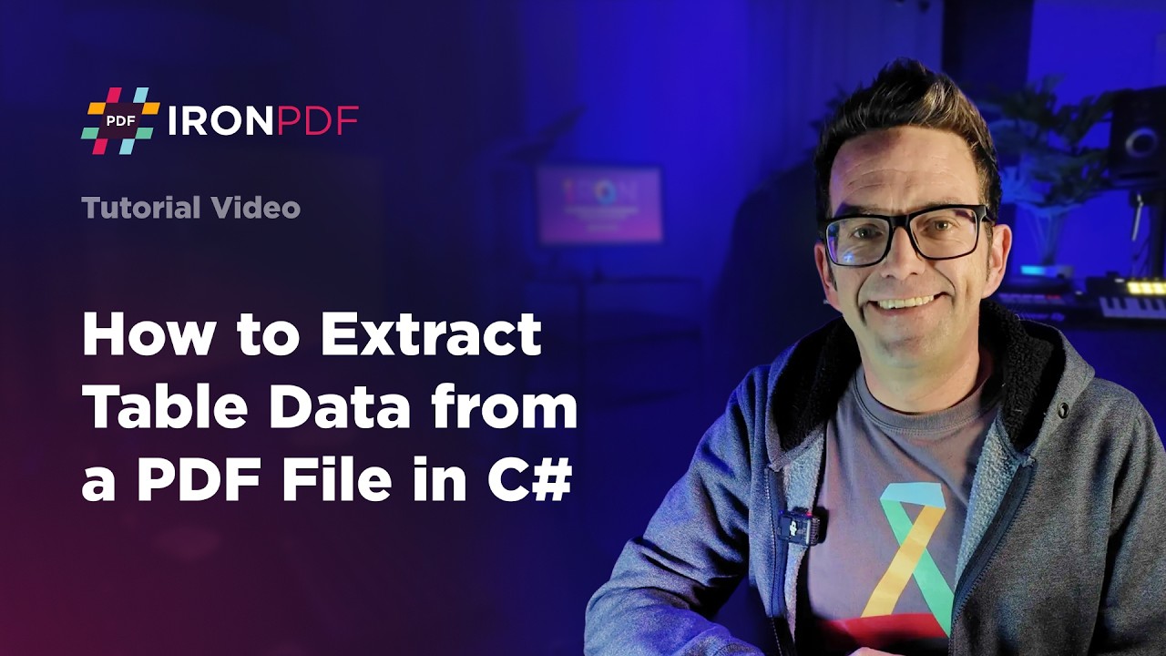 How to Extract Table Data from a PDF File in C# | IronPDF